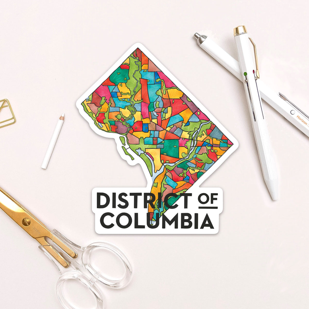 District of Columbia (Washington DC) Neighborhoods Sticker — Terratorie ...