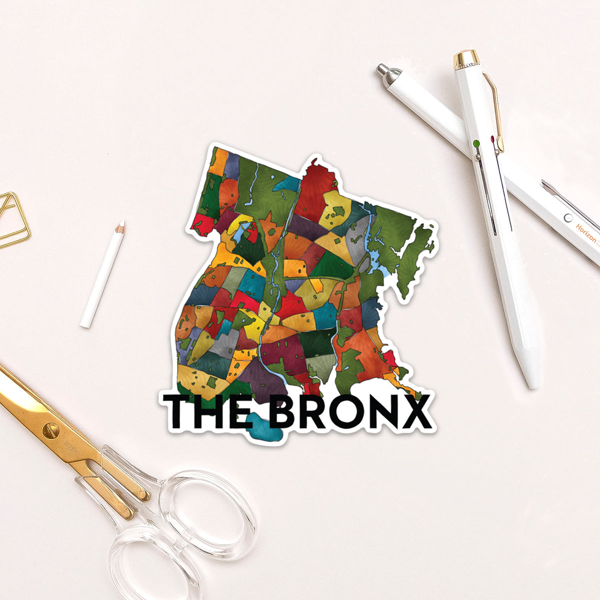 Bronx Neighborhoods Sticker — Terratorie Maps + Goods