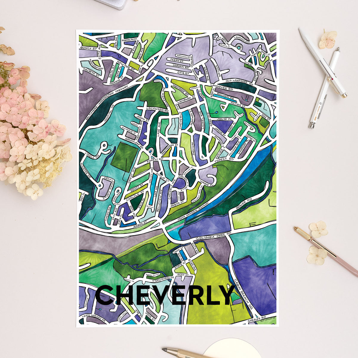 Cheverly Print — Terratorie Maps + Goods