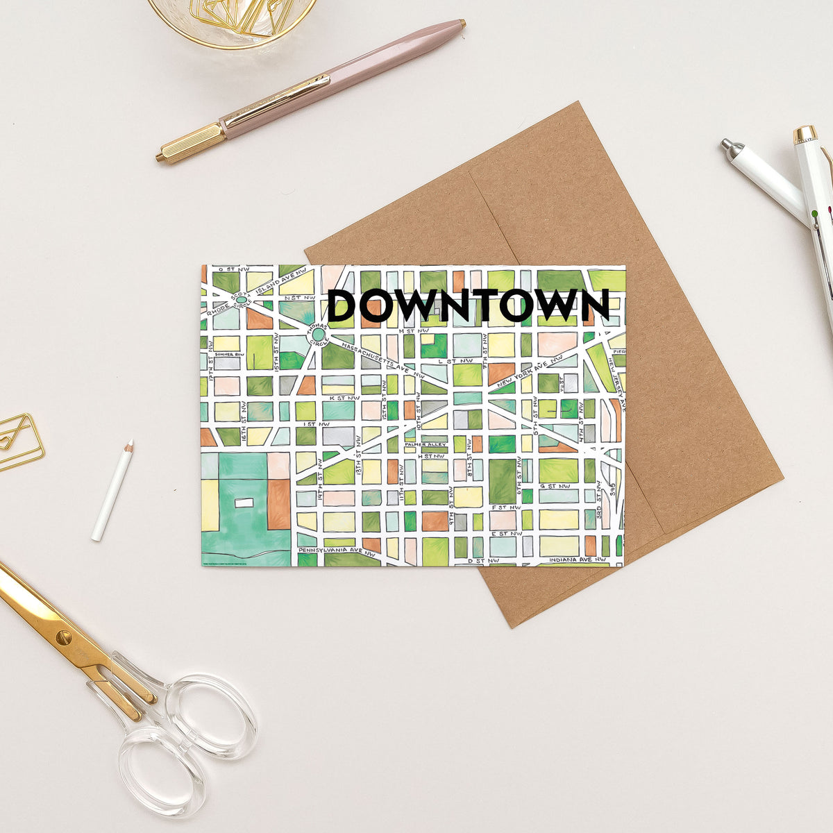 Downtown Greeting Card — Terratorie Maps + Goods