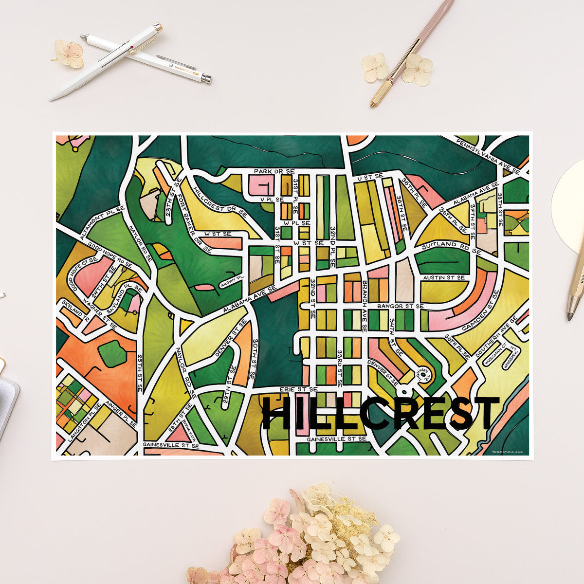 Hillcrest Print — Terratorie Maps + Goods