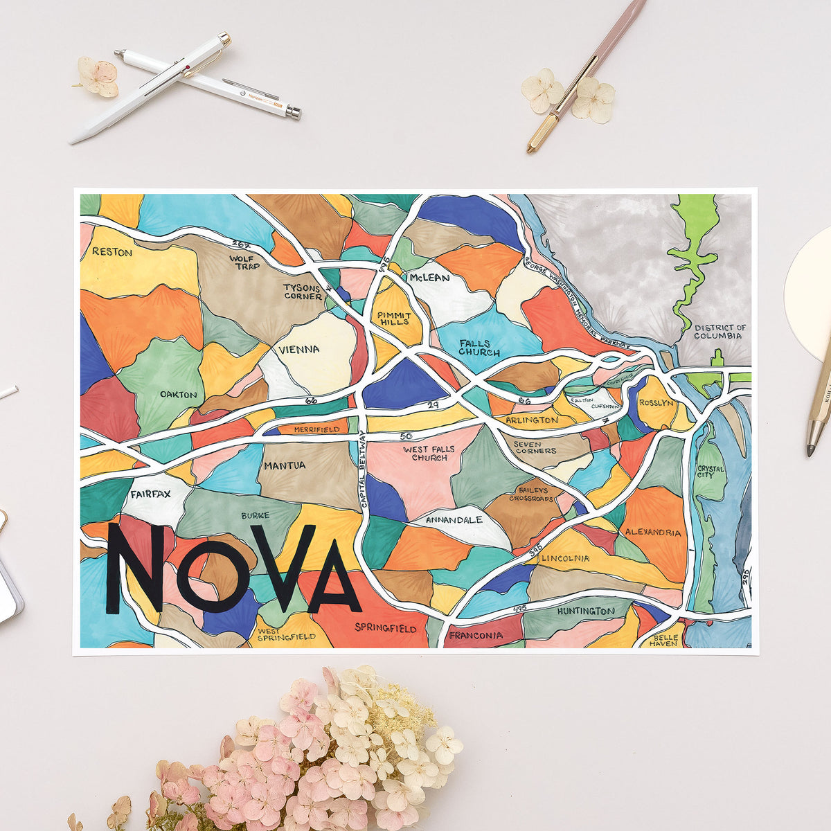 Northern Virginia (NoVA) Print — Terratorie Maps + Goods