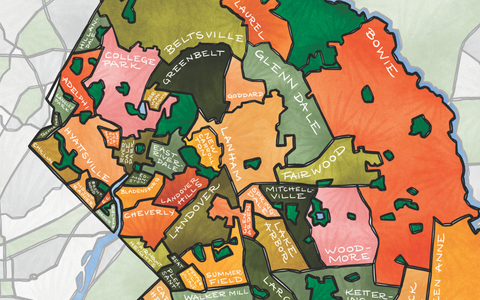 Prince George's County Neighborhoods Print — Terratorie Maps + Goods