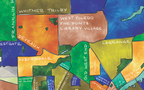 Toledo Neighborhoods Print — Terratorie Maps + Goods